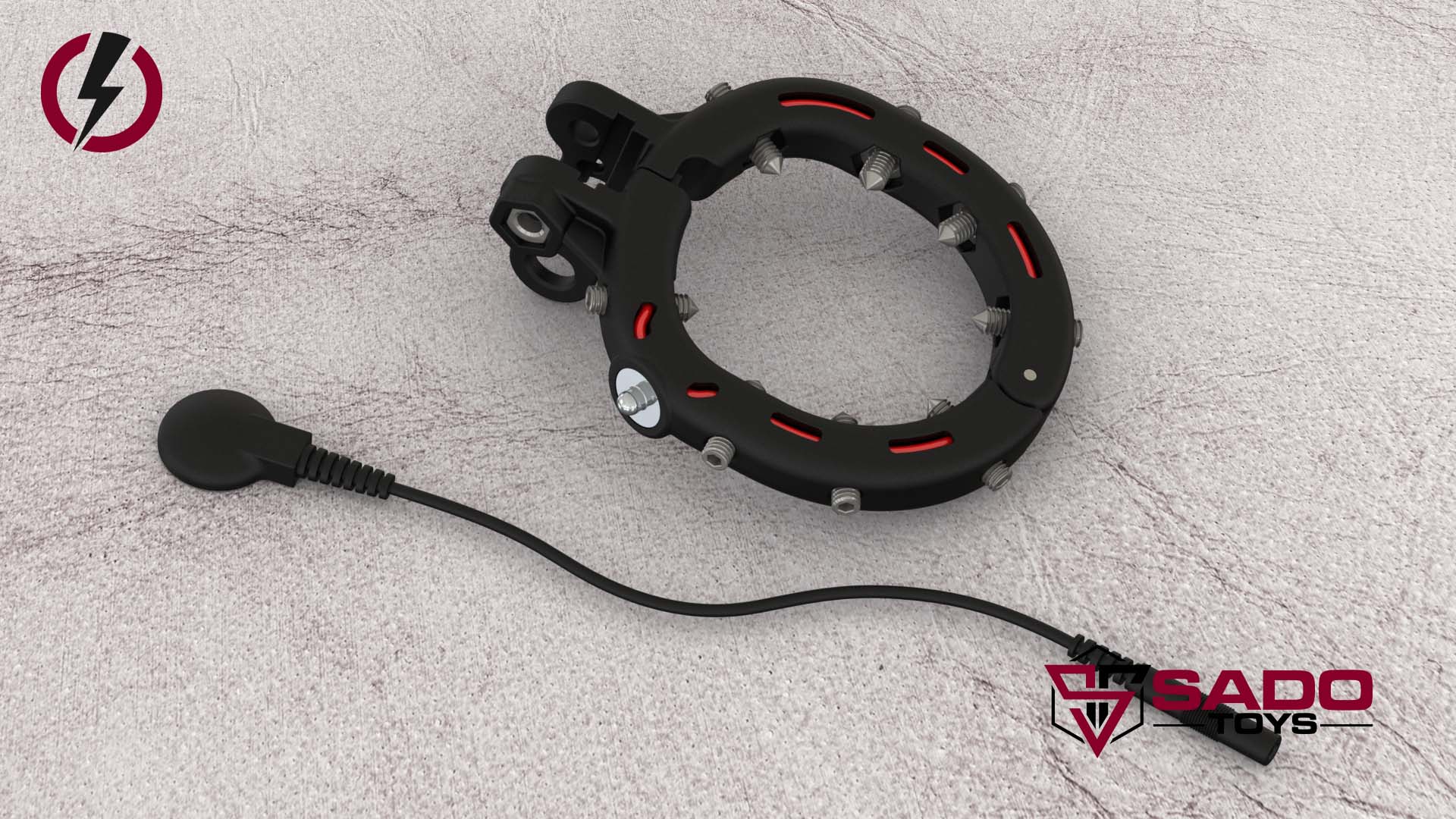 Spiked Base Ring E | Electrifying Lock | SADOTOYS.com